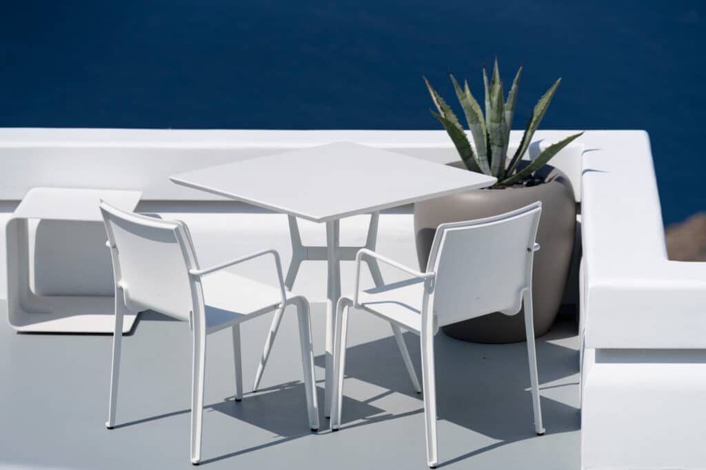 Stylish PVC Patio Tables for Palm Beach